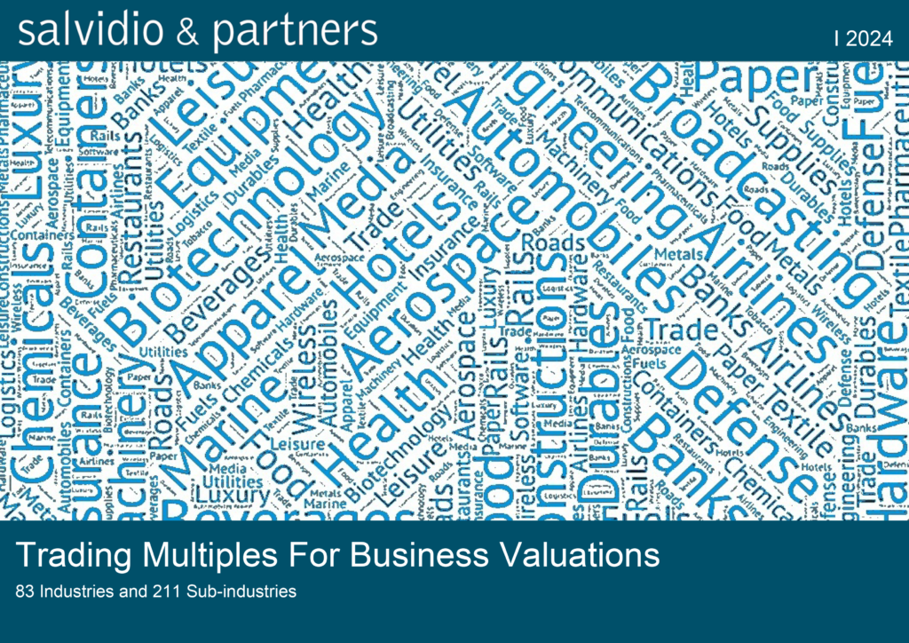Salvidio & Partners publishes IQ 2024 edition of Trading Multiples for ...